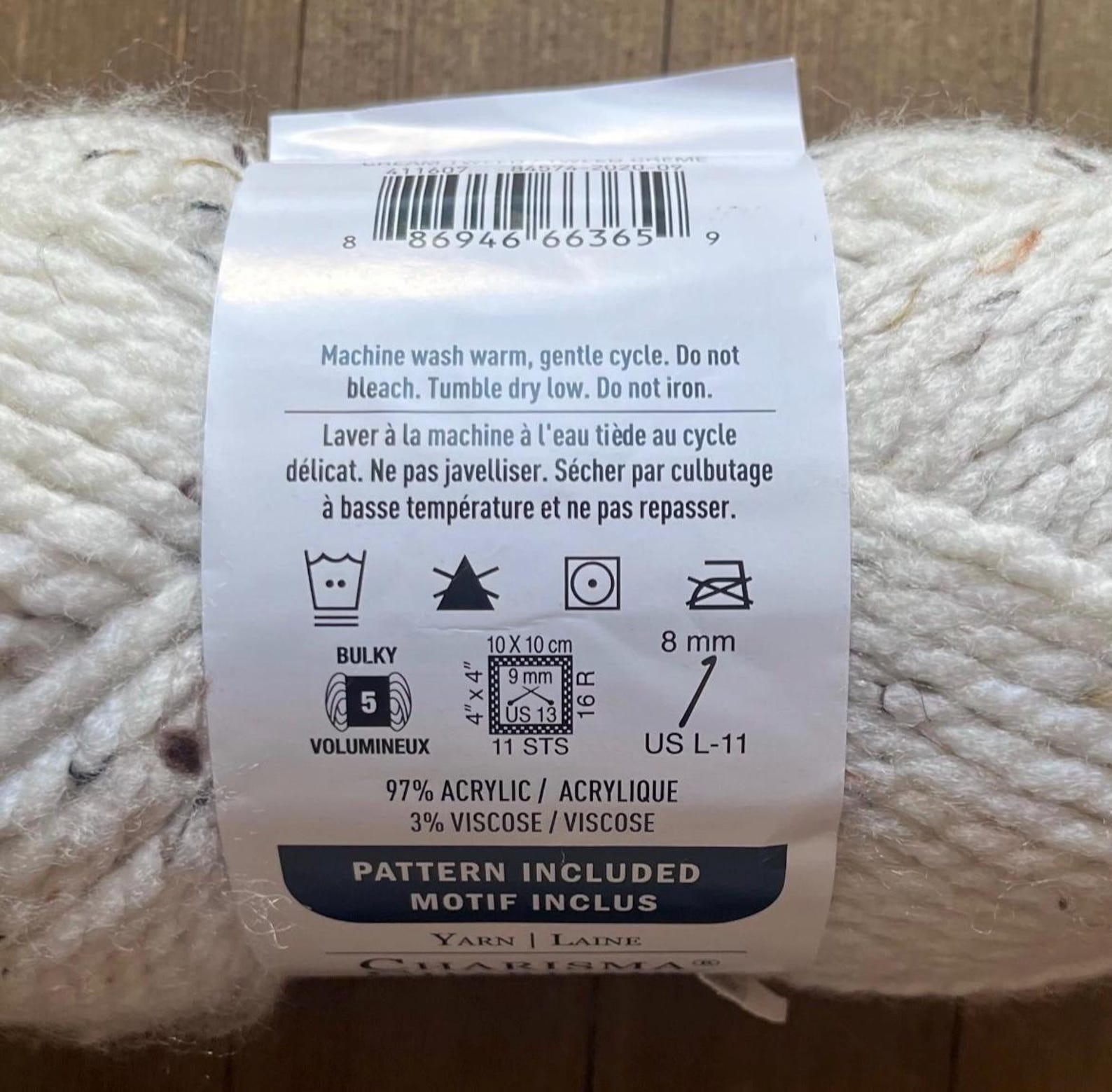 Loops and Threads Charisma Cream Tweed, 3 Oz. Bulky Weight, Ready to ...