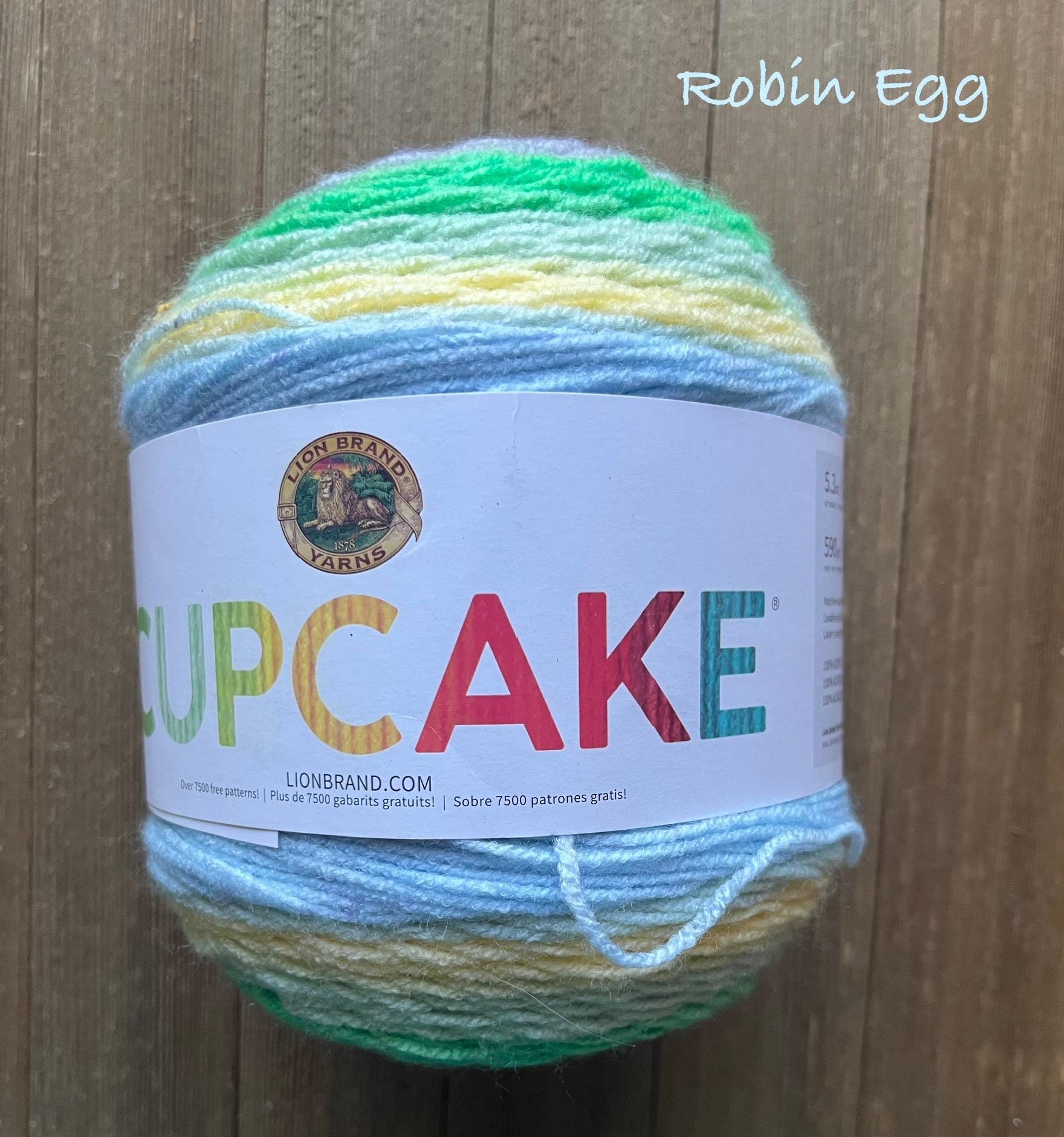 Lion Brand Cupcake Yarn, Robin Egg, DK Weight, 100% Acrylic, Ready to ...
