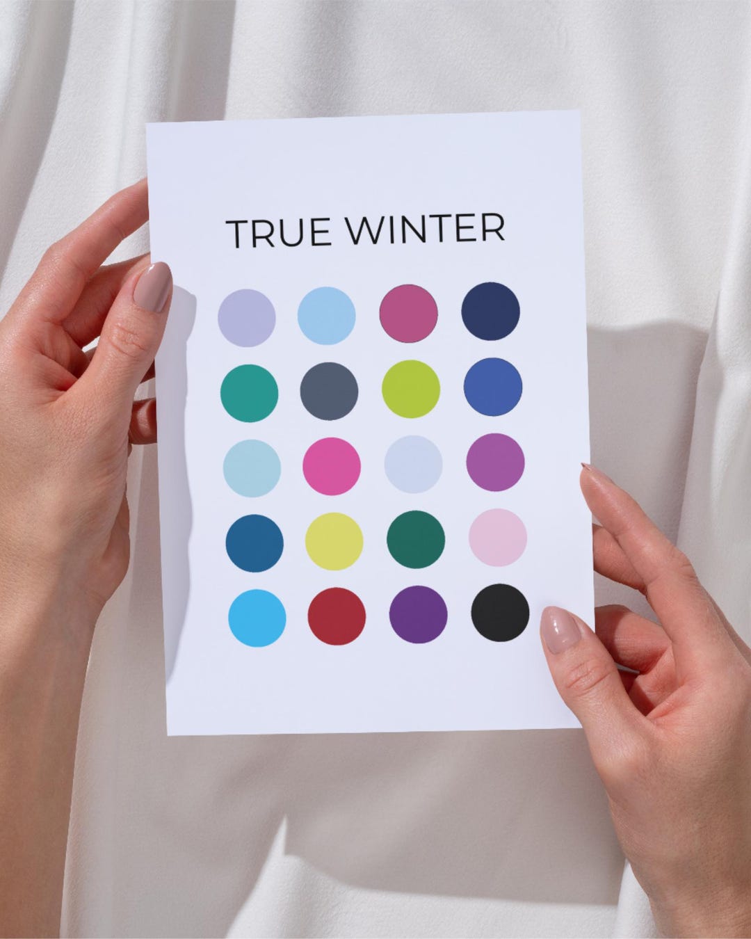 True Winter Color Palette – Printable 8×10 Digital Download – Seasonal ...