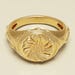 Handmade Sunflower 14K Gold Plated Signet Ring: Handmade Flower Jewelry ...