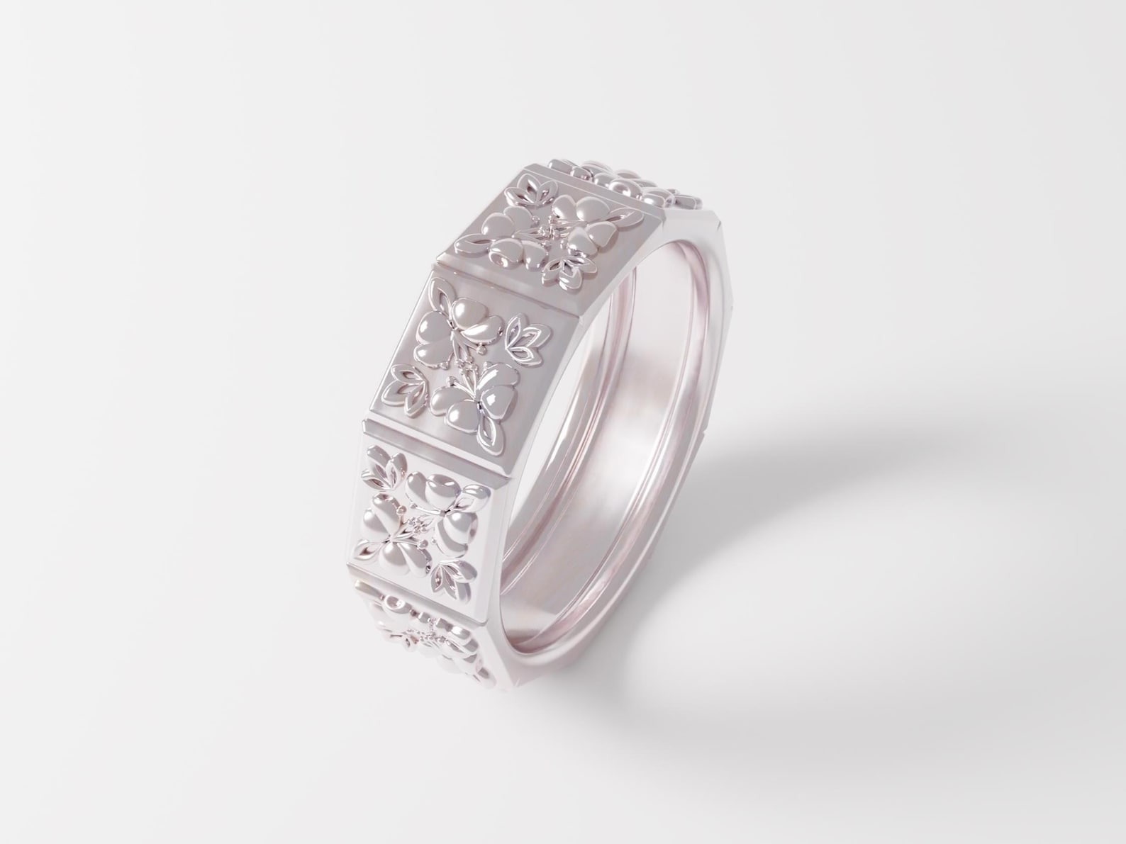 925 Silver Blooming Hibiscus Ring : Handmade Realistic Flower ...