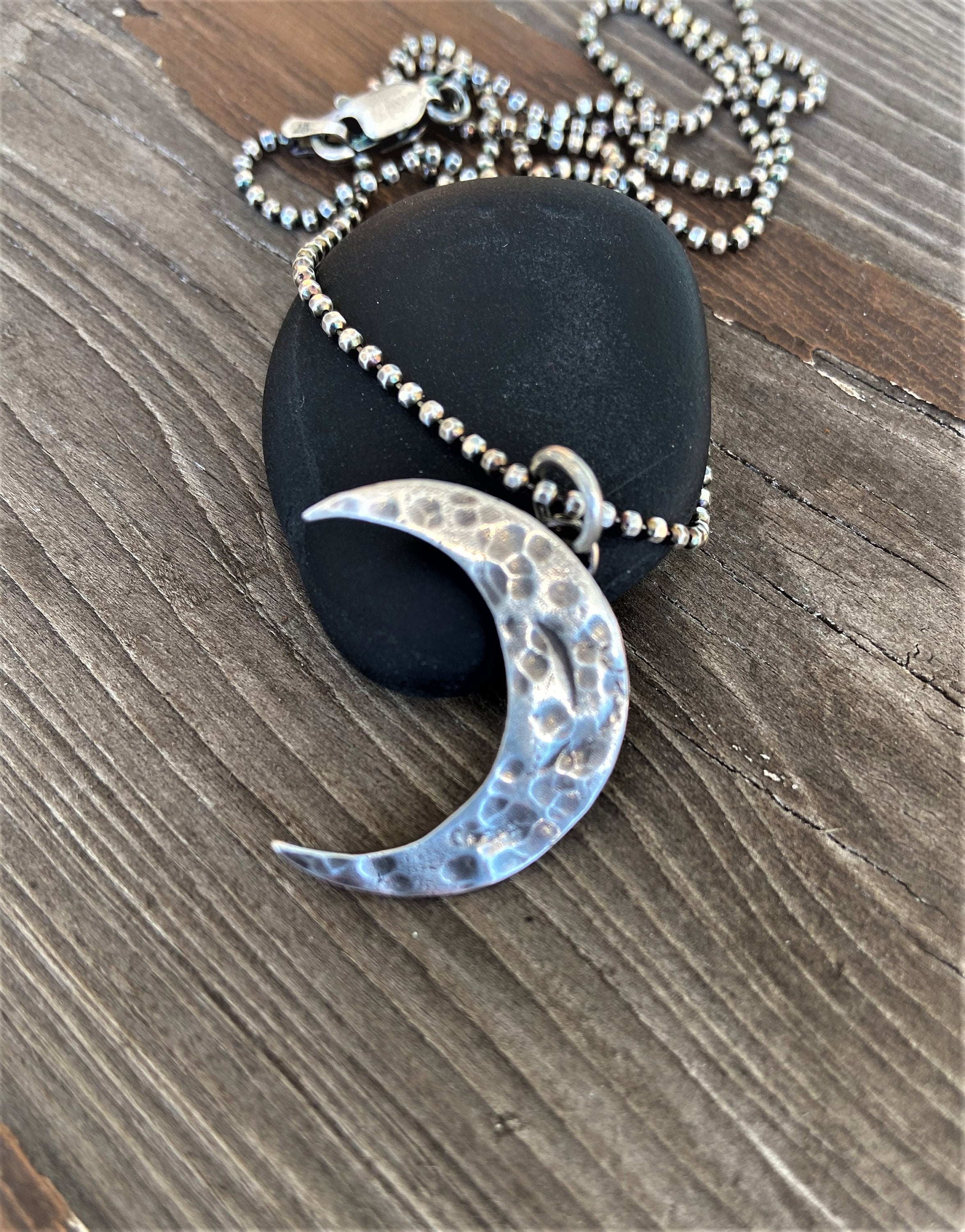 Crescent Moon Necklace Silver Jewelry Twilight Necklace Silver Hammered ... Crescent Moon Necklace Silver Jewelry Twilight Necklace Silver Hammered ...