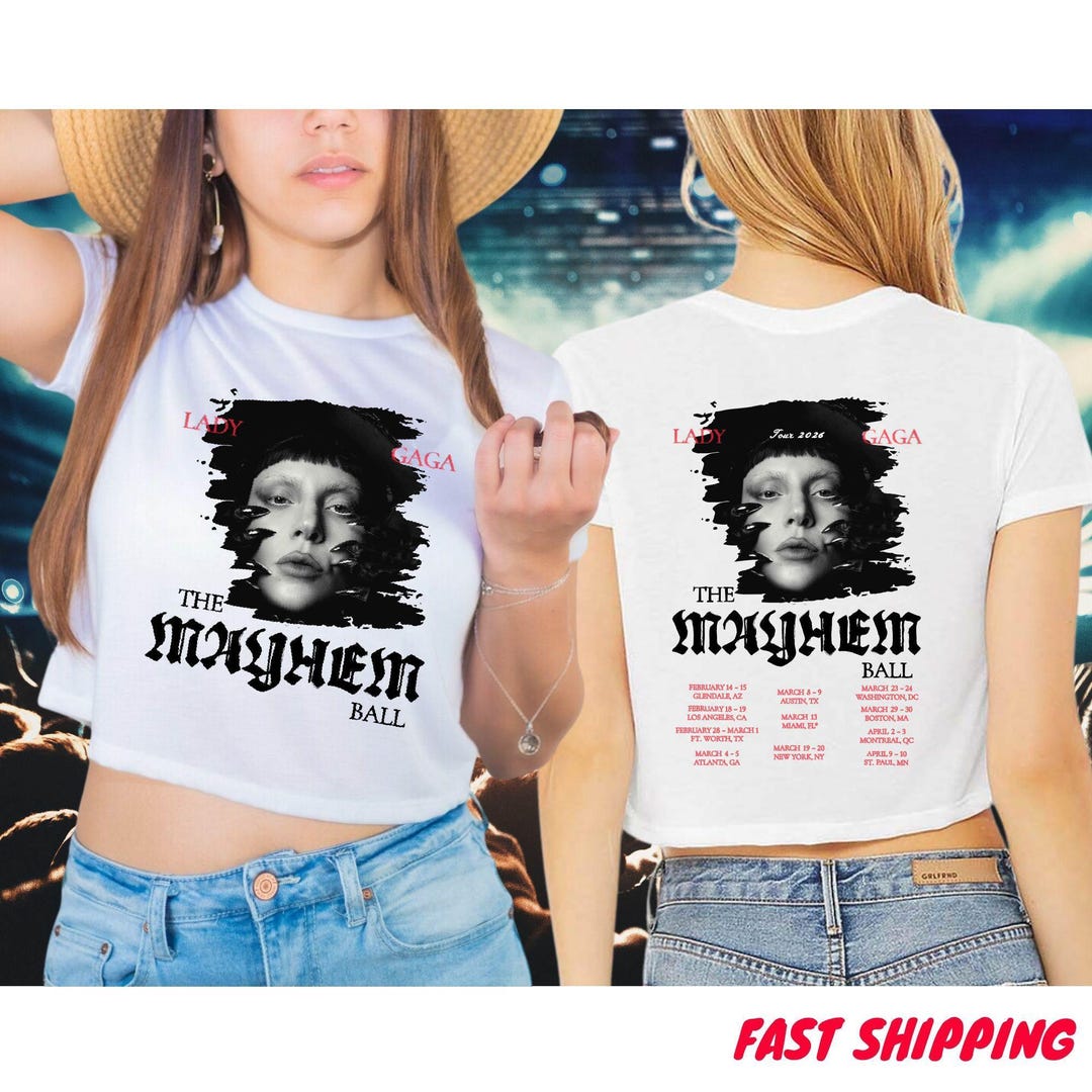 Mayhem Ball Crop Top and Cropped Hoodie: Lady Gaga Tour Shirt (2026 ...