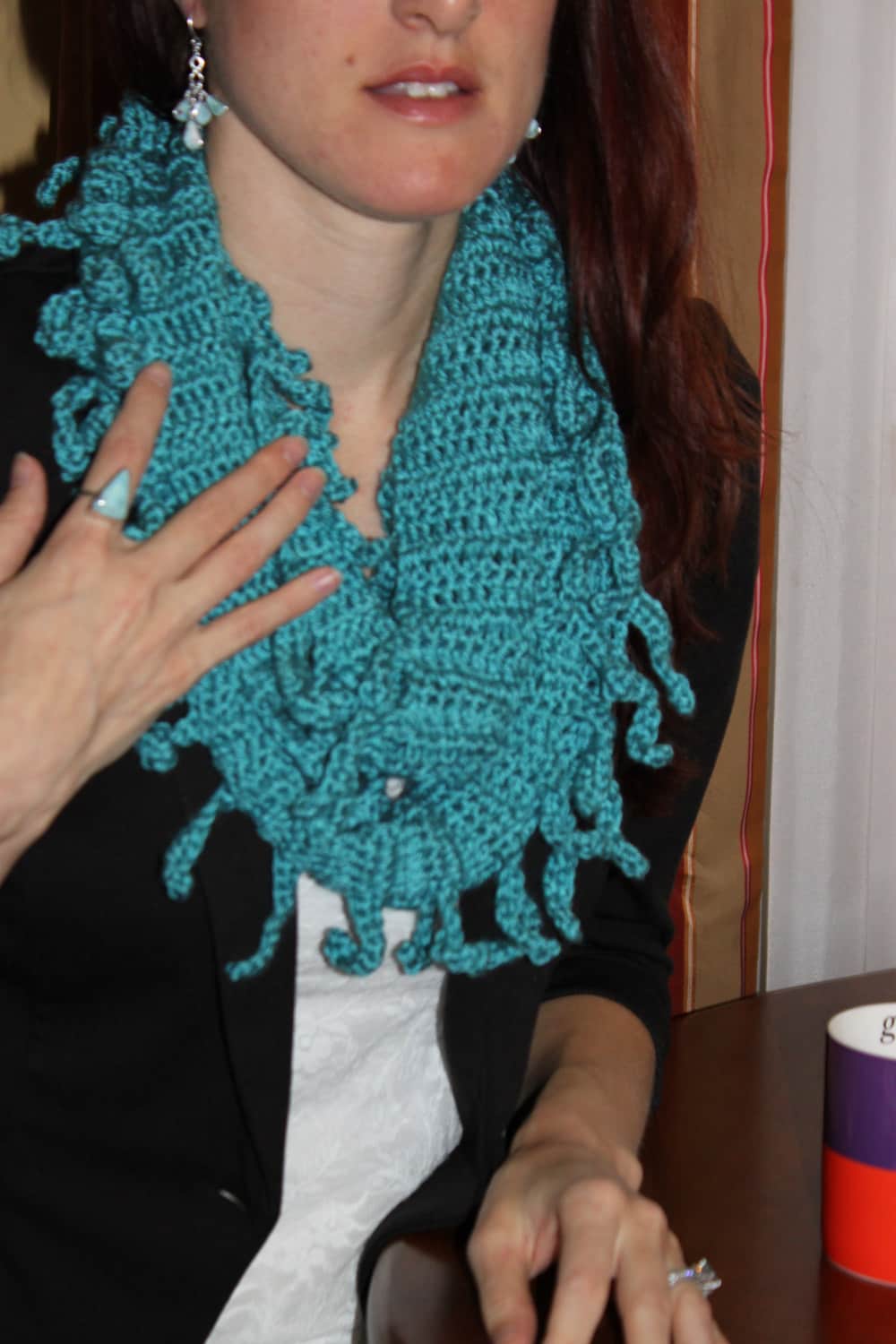 Fringed Infinity Scarf Crochet Pattern PDF Download - Etsy