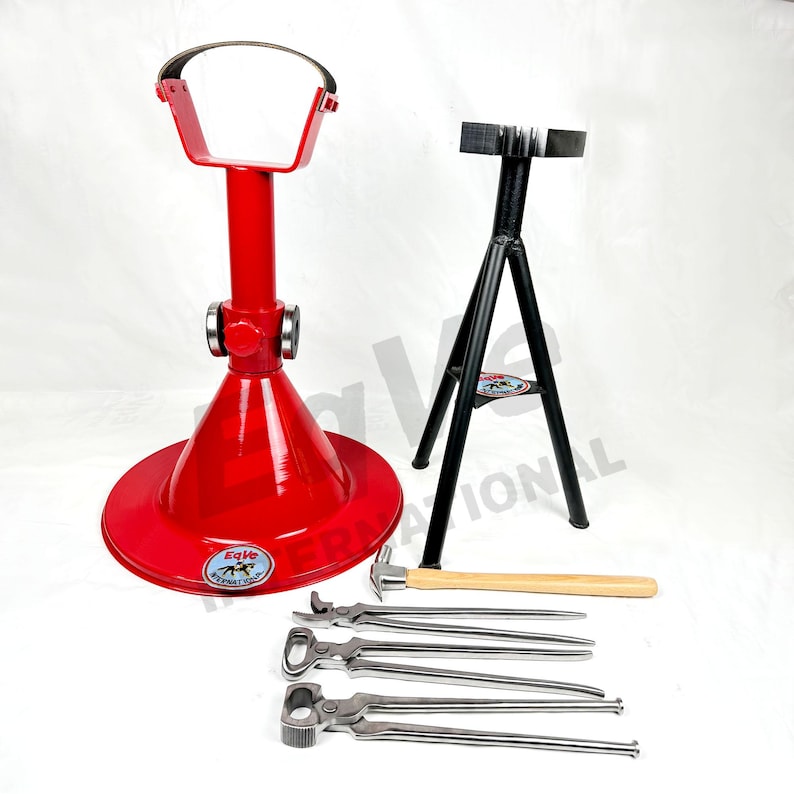 All-in-one Farrier Hoof Trimming Kit – Hoof Stand, Anvil Tripod ...