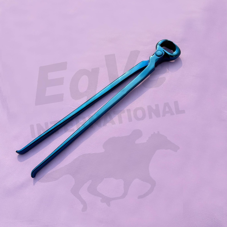 8 Pcs Blue Farrier Tool Kit | Nippers, Hammer, Clincher & Hoof and Loop ...
