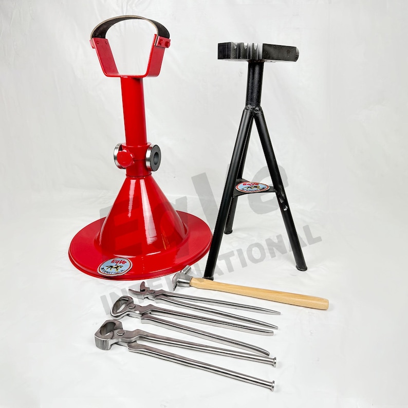 All-in-one Farrier Hoof Trimming Kit – Hoof Stand, Anvil Tripod ...