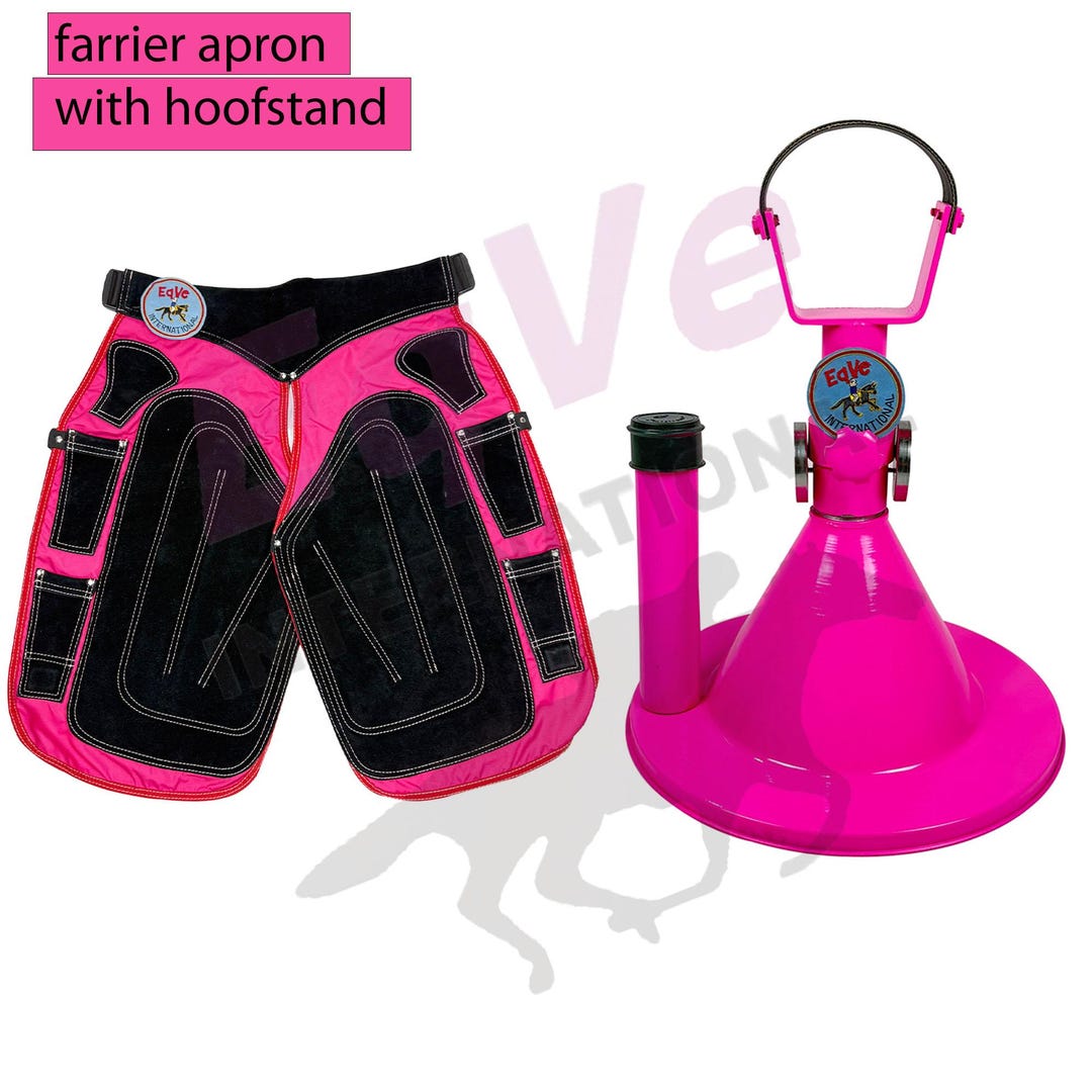 Professional Pink Farrier Apron & Hoof Stand Combo - Etsy