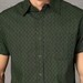 Short Sleeved Buttoned Shirt for Men Atom Molecule Print Button Down ...