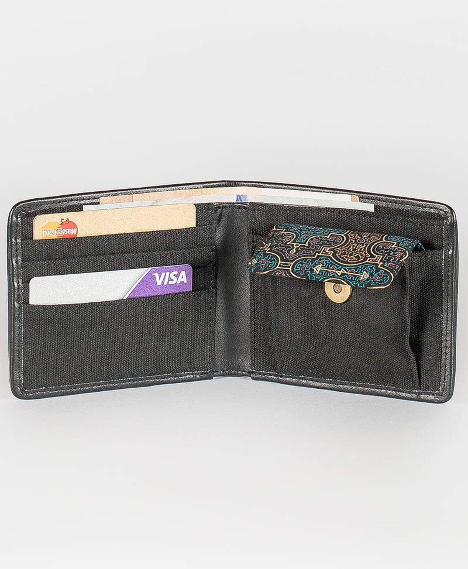 SHIPIBO Wallet For Men Canvas Wallet With Coin Pocket Tribal | Etsy