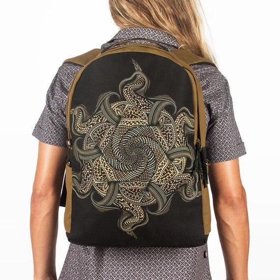 Psychedelic Festival Backpack Uv Glow Burning Man Psy - Etsy