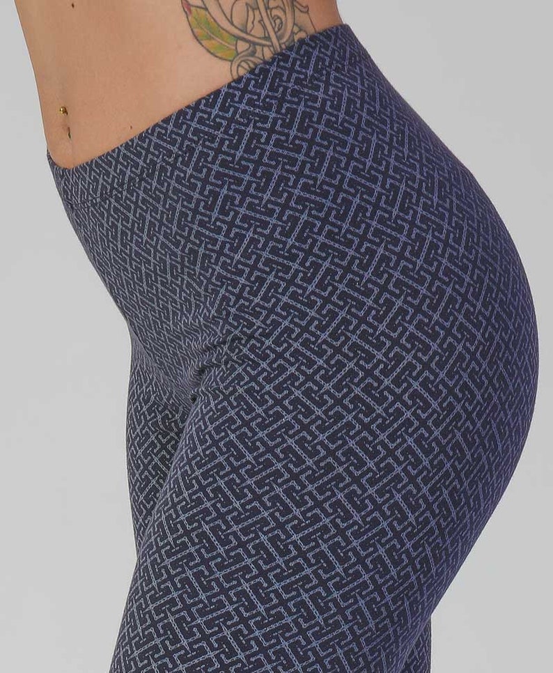 Yoga Leggings Geometric Print Tights Womens Leggings - Etsy