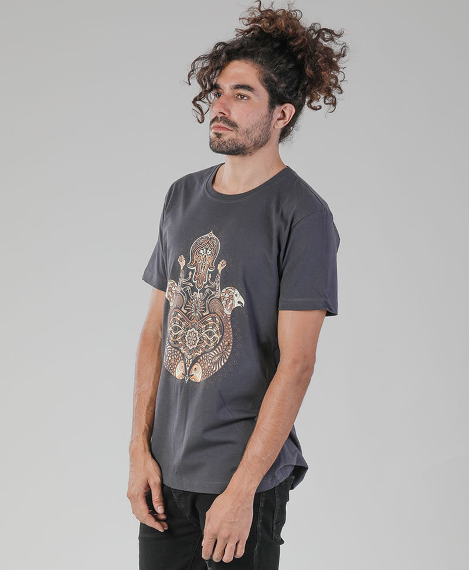 Black Hamsa Shirt for Men Psy Clothing Mens T-shirt Sacred - Etsy