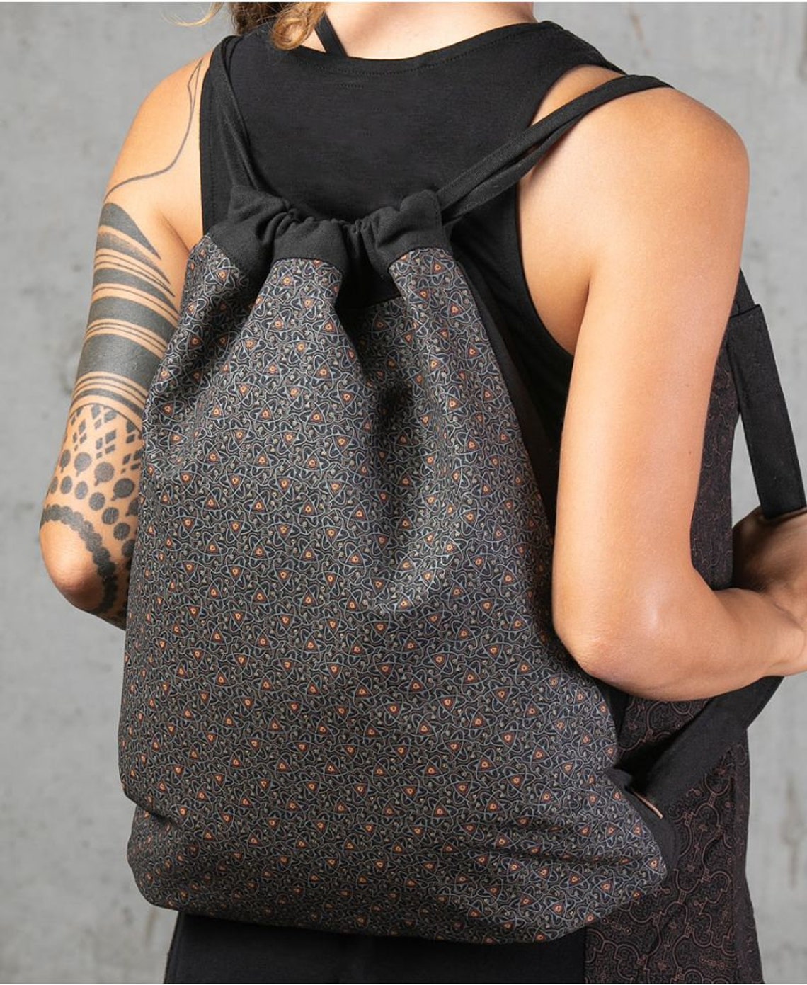 Atom Molecule Bag, Sacred Geometry, Drawstring Backpack, Sack Bag, Silk ...