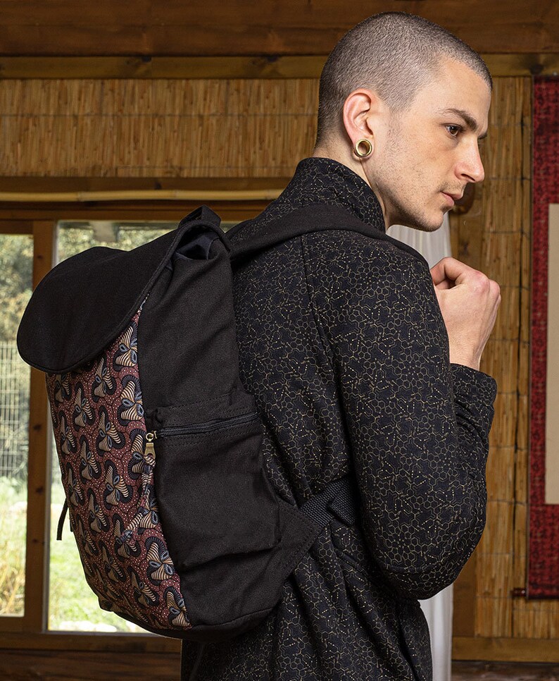 Trippy Backpack Laptop Backpack Screen Printed Magic - Etsy