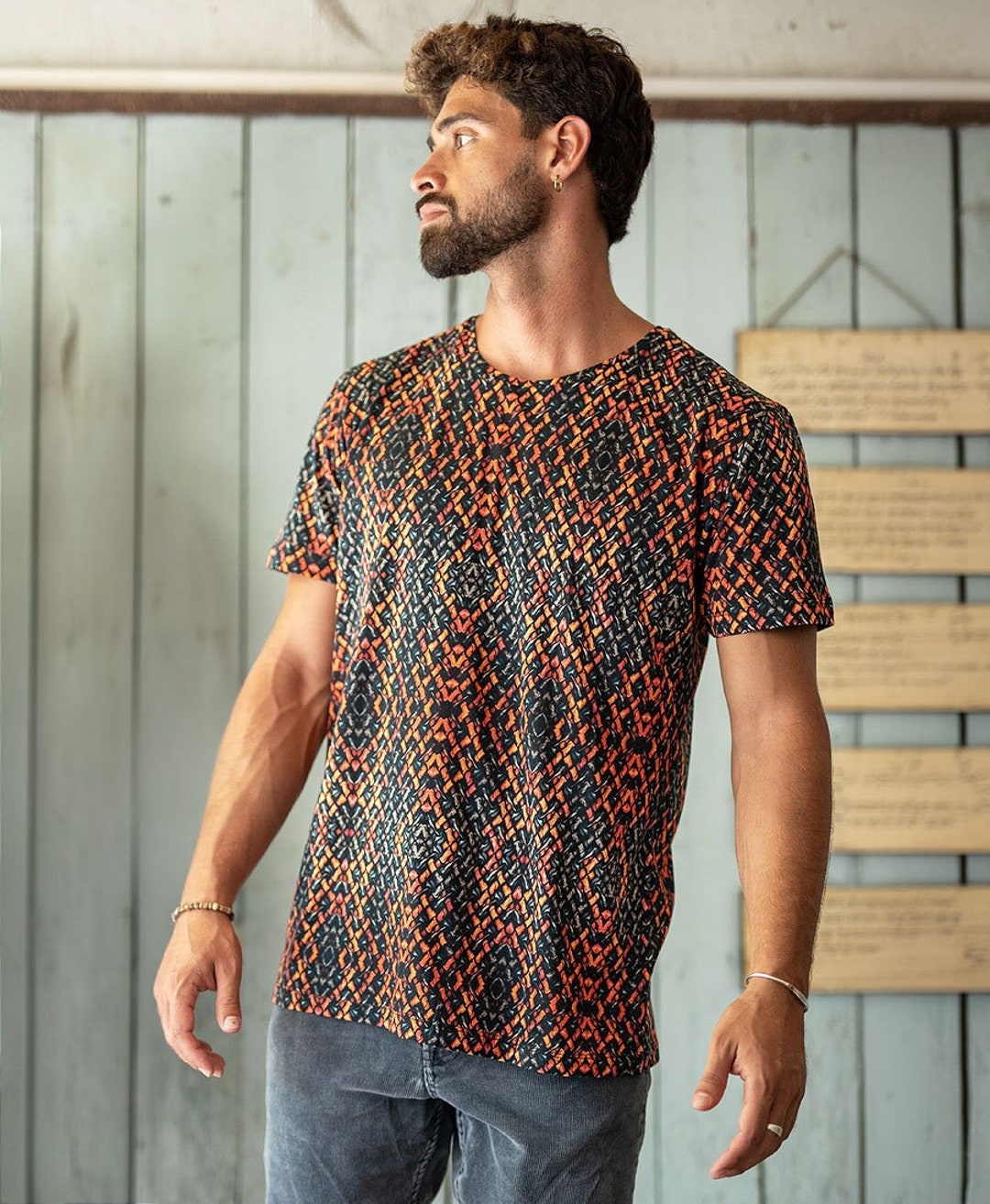 Psychedelic T Shirt for Men- Trippy Men's T-shirt Psy Trance Festival ...