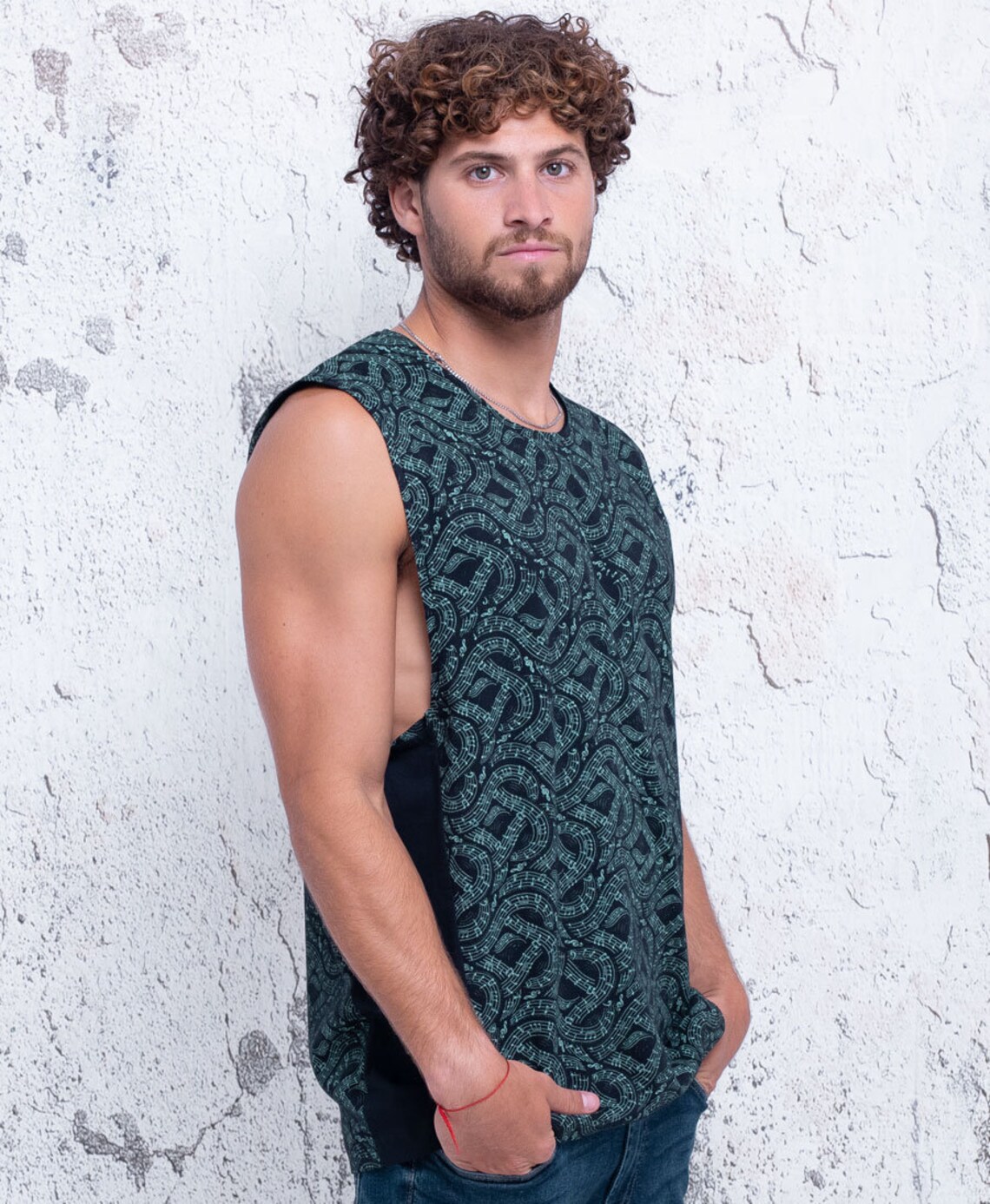 Musical Notes Tank Top for Man- SOL- Seed of Life- Gift for Musician DJ ...