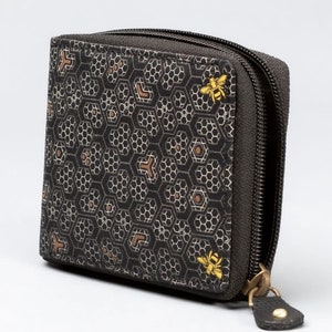 Bee Hive Wallet for Men, Bifold Wallet, Vegan Wallet, Mens Wallet, Bee ...