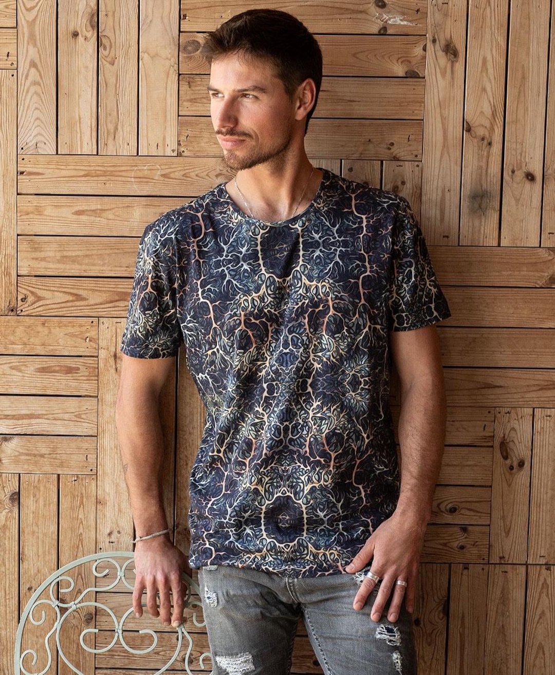 Festival T Shirt for Men Psychedelic Wear Burning Man Psytrance Goa ...