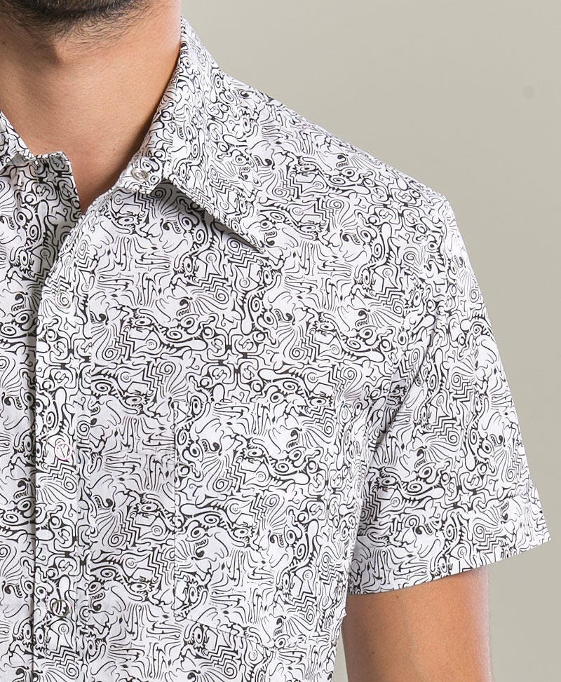 Mens Fashion Button Up Shirt All Over Print Mayan Pattern | Etsy