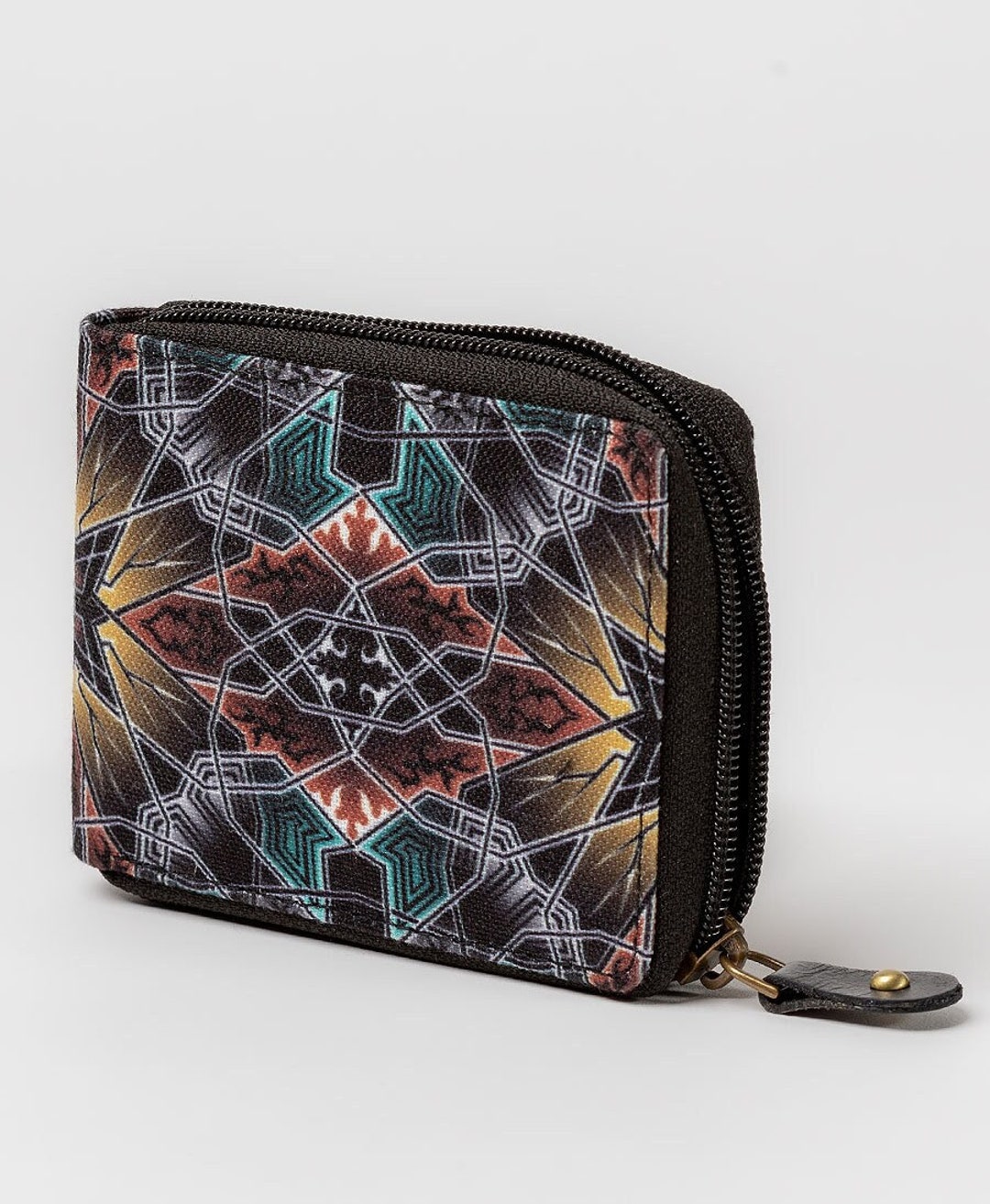 Mens Tribal Wallet, Men Bifold Wallet, Canvas Wallet, Psychedelic ...