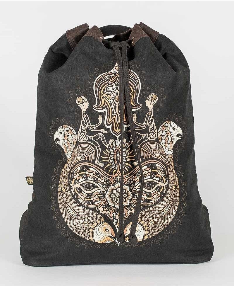 Psychedelic Drawstring Backpack Psy Trance Rave Bag Festival Backpack Sack Bag Burning Man Festival Drawstring Bag Large Etsy UK