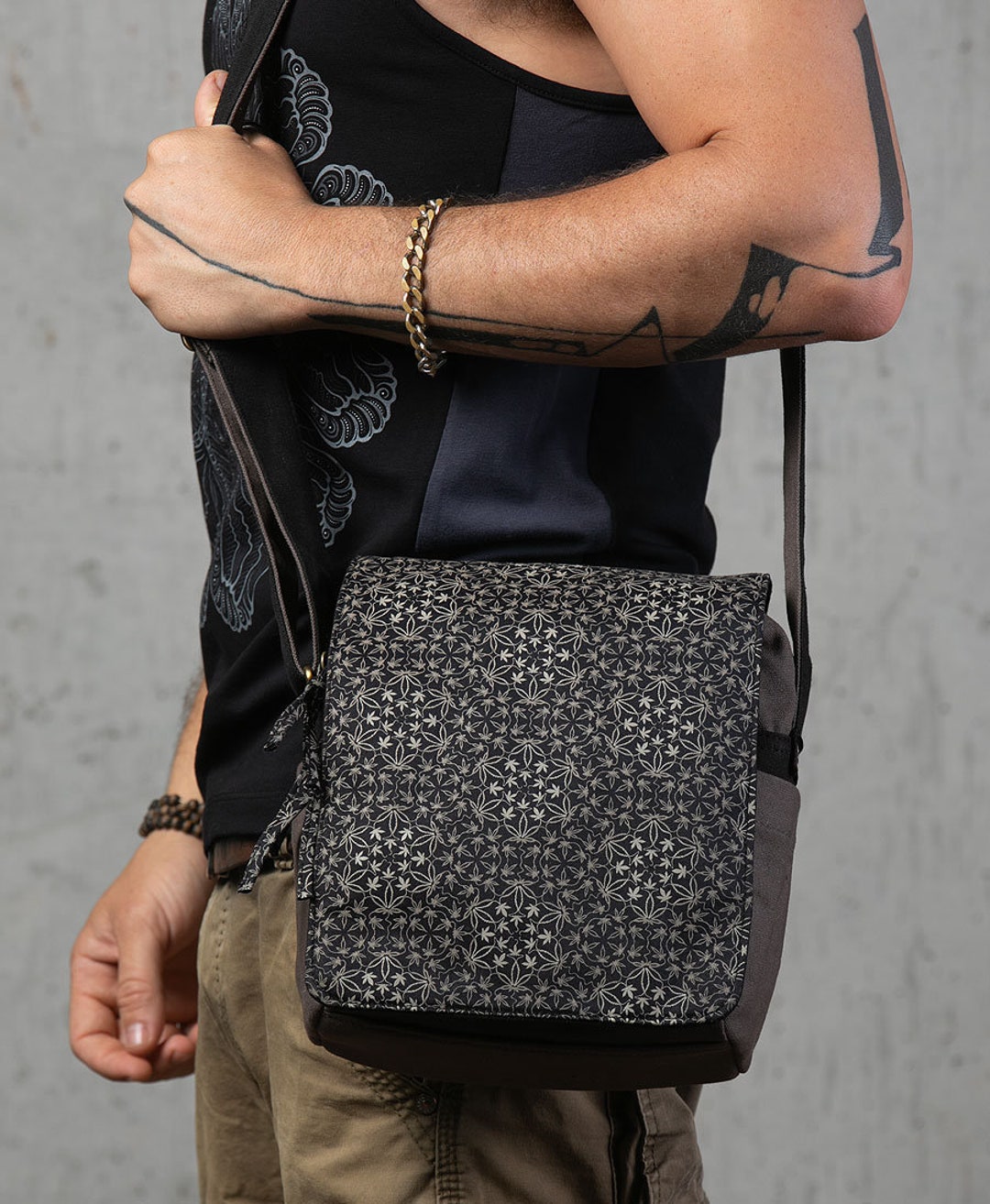 Canvas Crossbody Bag for Men and Women, Cross Body Bag, Small Crossbody ...