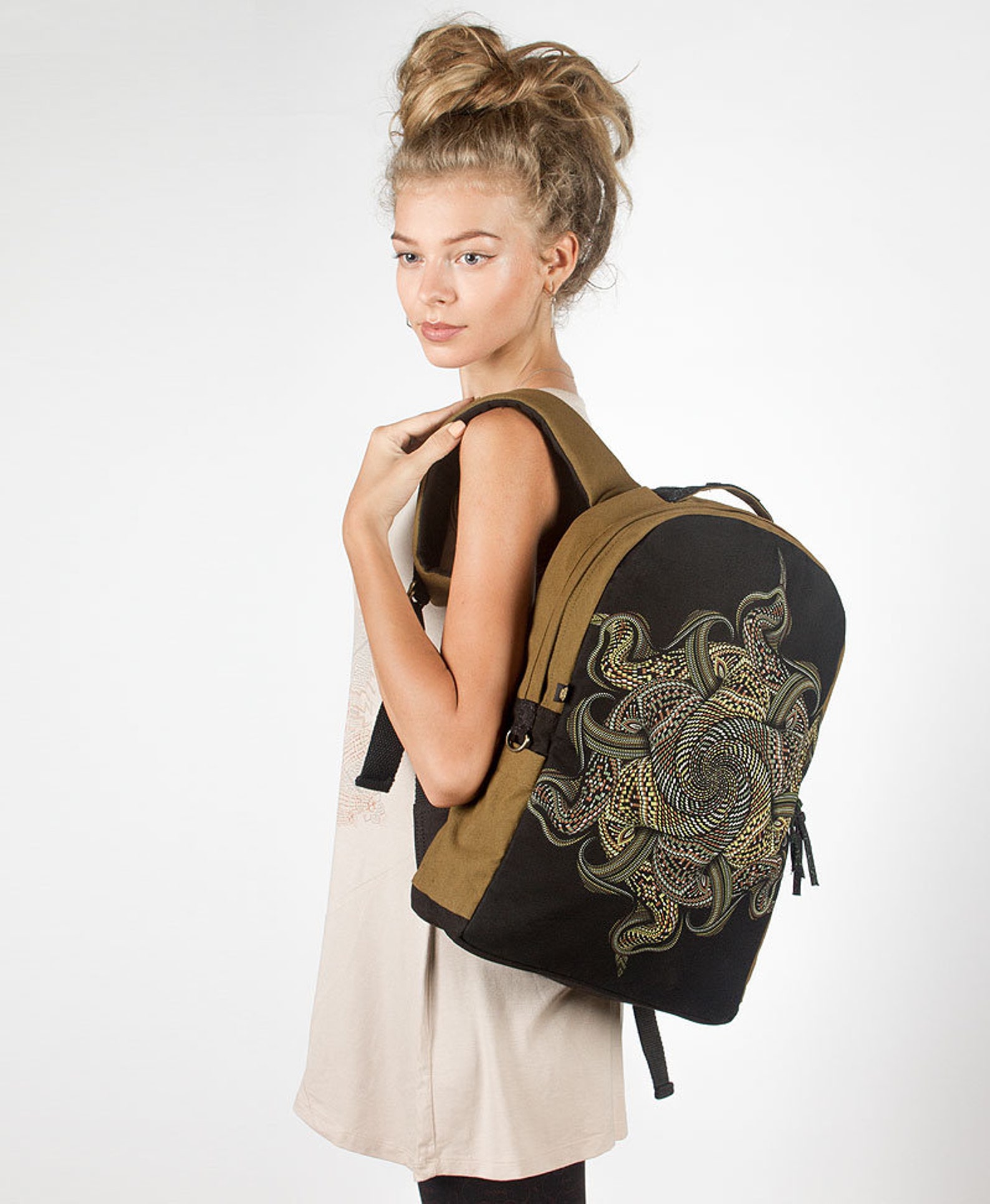 Psychedelic Festival Backpack Uv Glow Burning Man Psy - Etsy