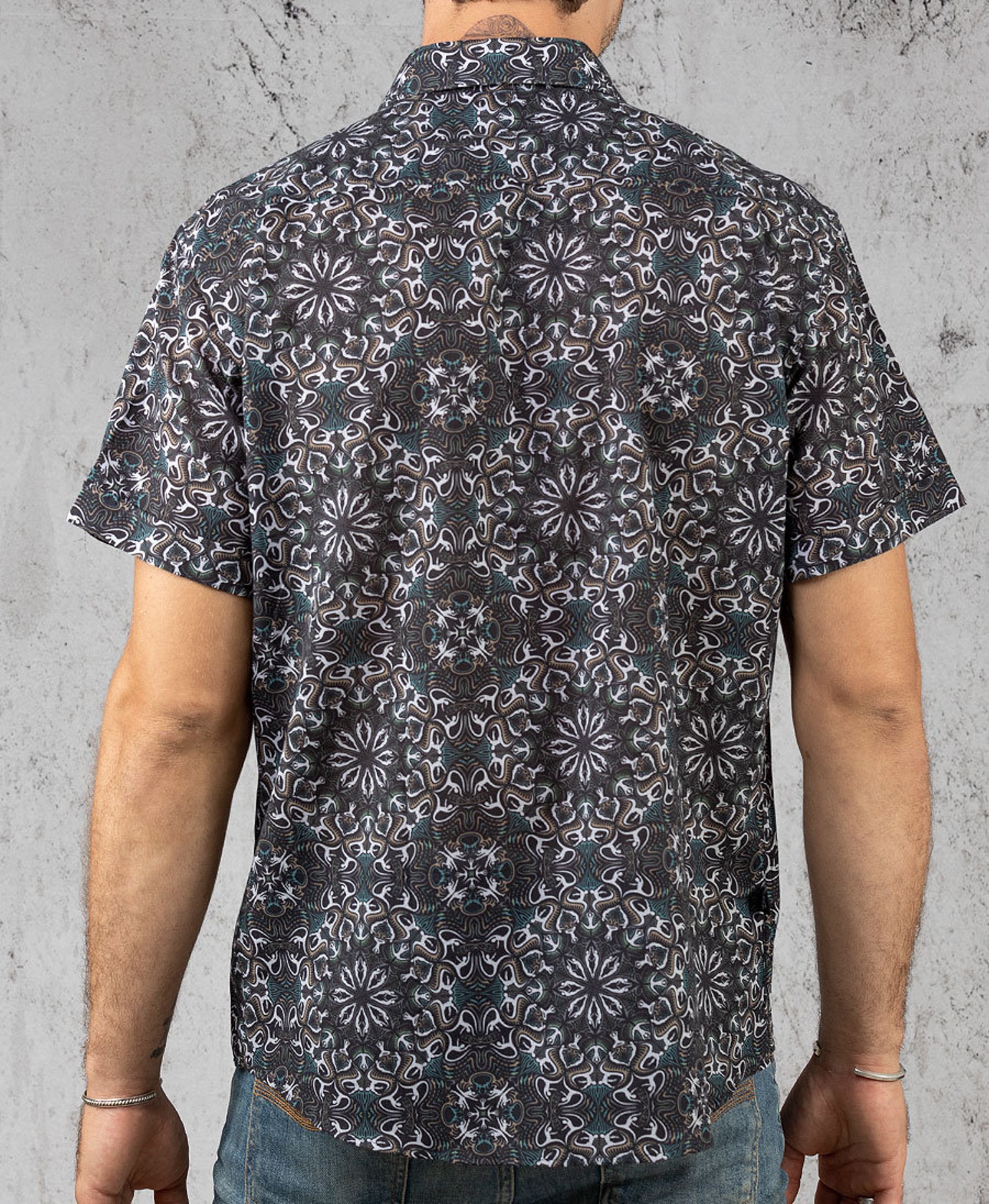 Hawaiian Rave Shirt Men Button Down Short Sleeve Button up - Etsy
