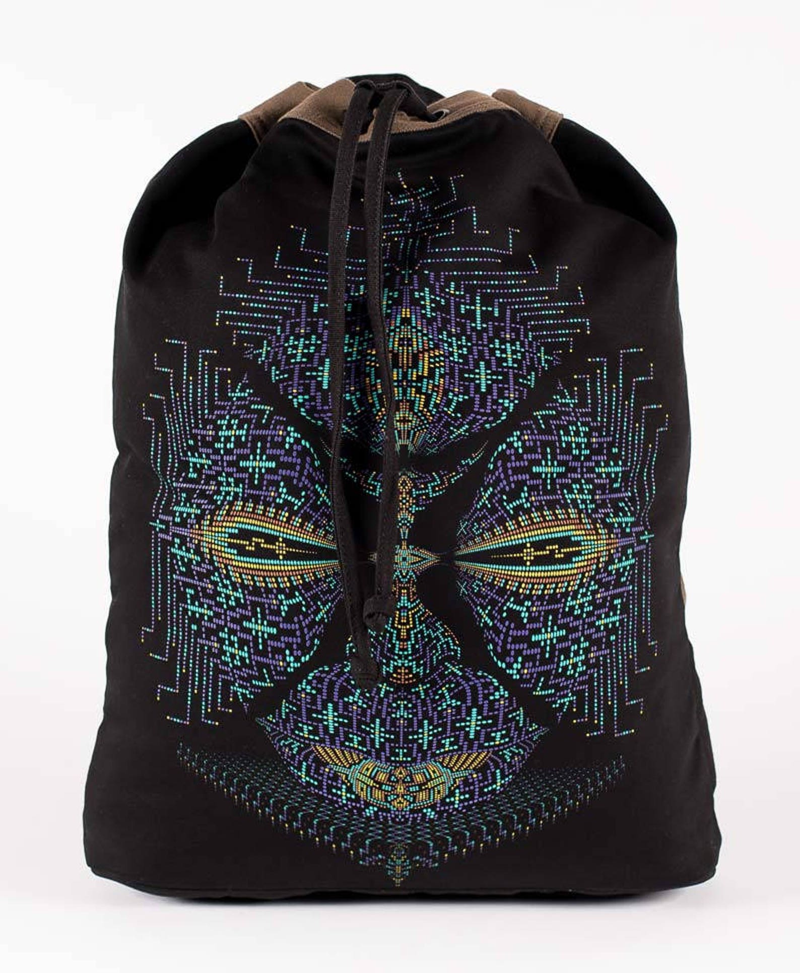 Psychedelic Drawstring Backpack Psy Trance Rave Bag Festival - Etsy