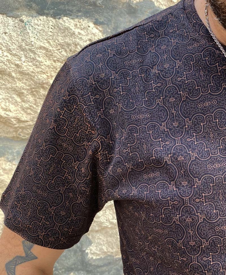Psychedelic Shipibo Shirt For Men Ayahuasca Shamanic | Etsy