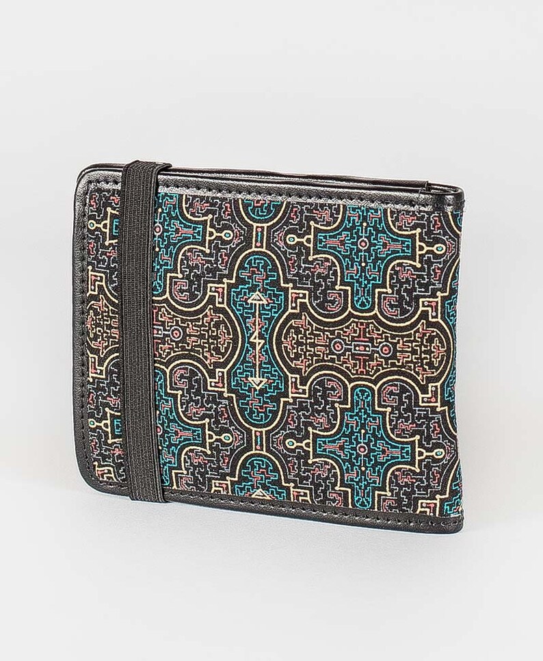 SHIPIBO Wallet For Men Canvas Wallet With Coin Pocket Tribal | Etsy