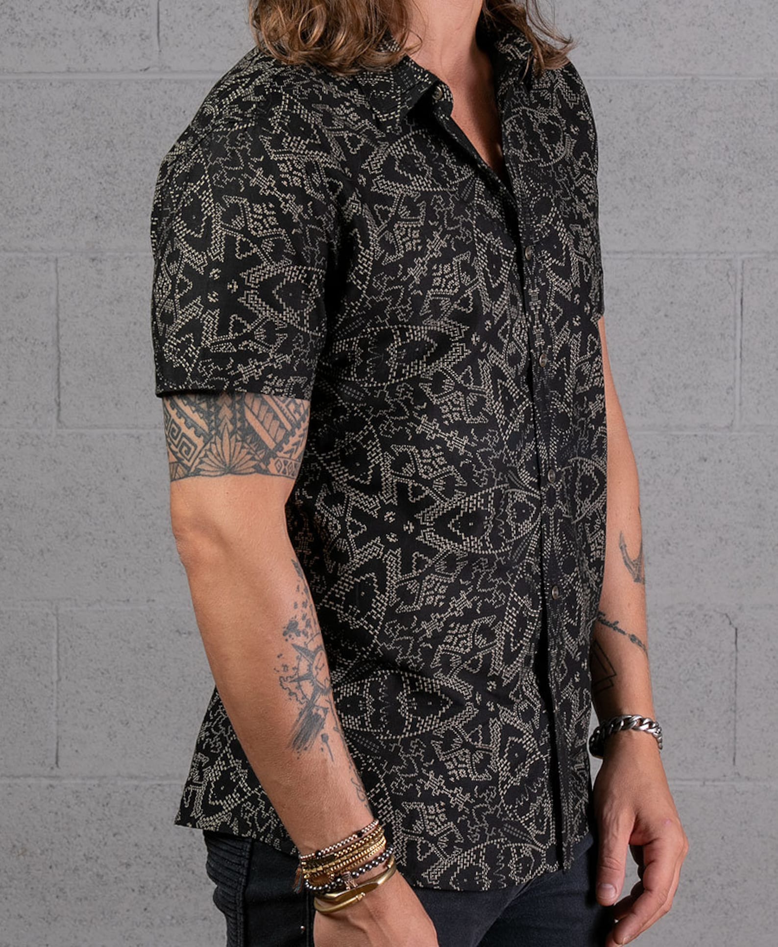 Button up Shirt for Men Button Down Cotton Short Sleeved Mens - Etsy