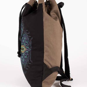 Psychedelic Drawstring Backpack Psy Trance Rave Bag Festival - Etsy