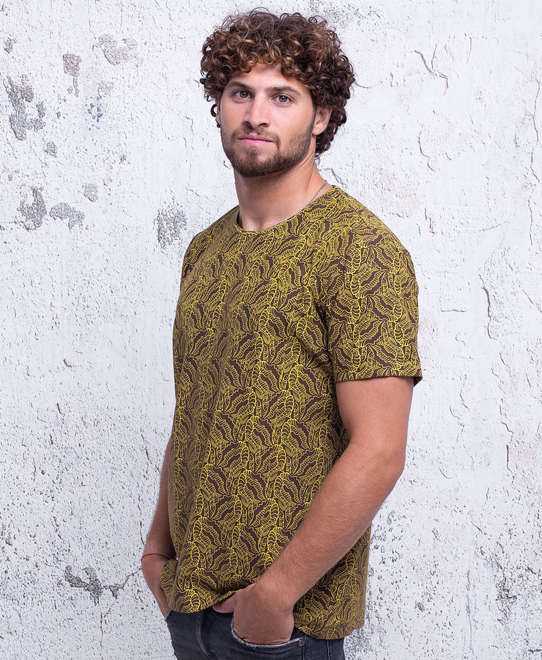 Psychedelic Texture Shirt for Men- Festival Clothing- Full Print T ...