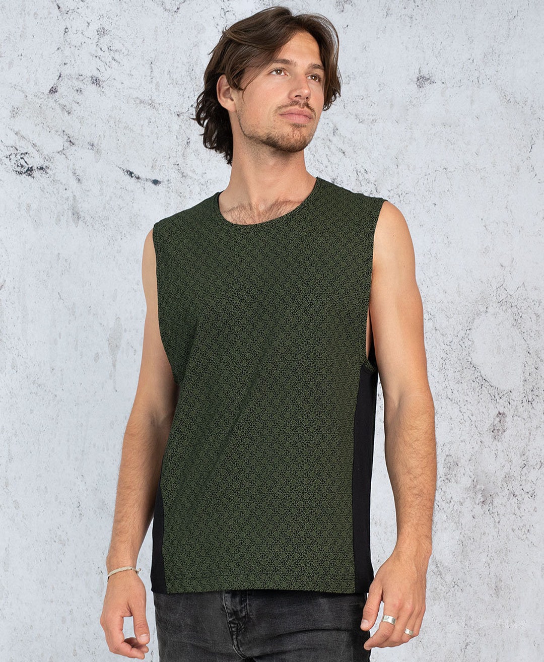 Mens Psychedelic Tank Top, Psy Trance Clothing, Burning Man, Festival ...