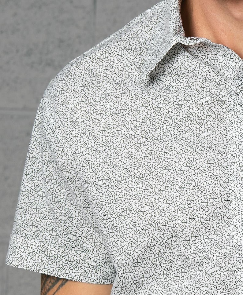 Atom Molecule Mens Button up Shirt Psychedelic All Over Print | Etsy