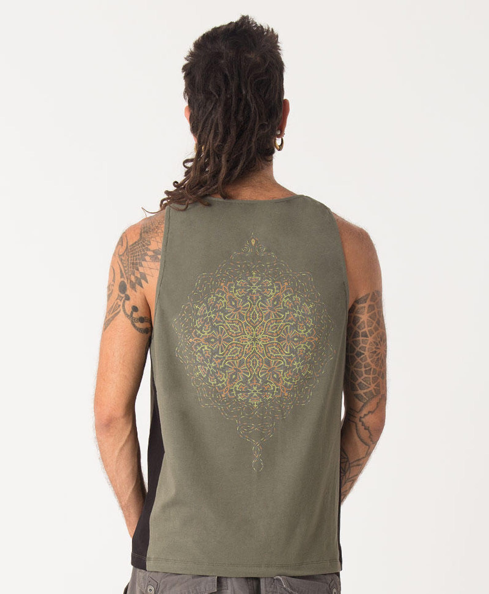 Mens Tank Top Sacred Geometry Mandala Screen Print | Etsy