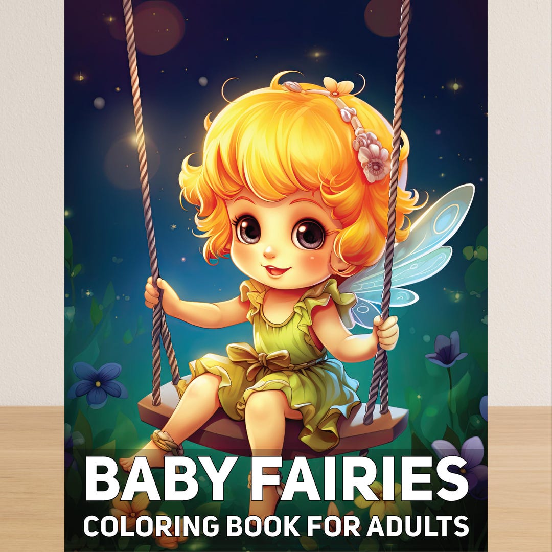 Baby Fairies Coloring Book for Adults, Fairy Adult Coloring Book PDF ...
