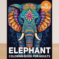 Elephant Adult Coloring Page - Etsy