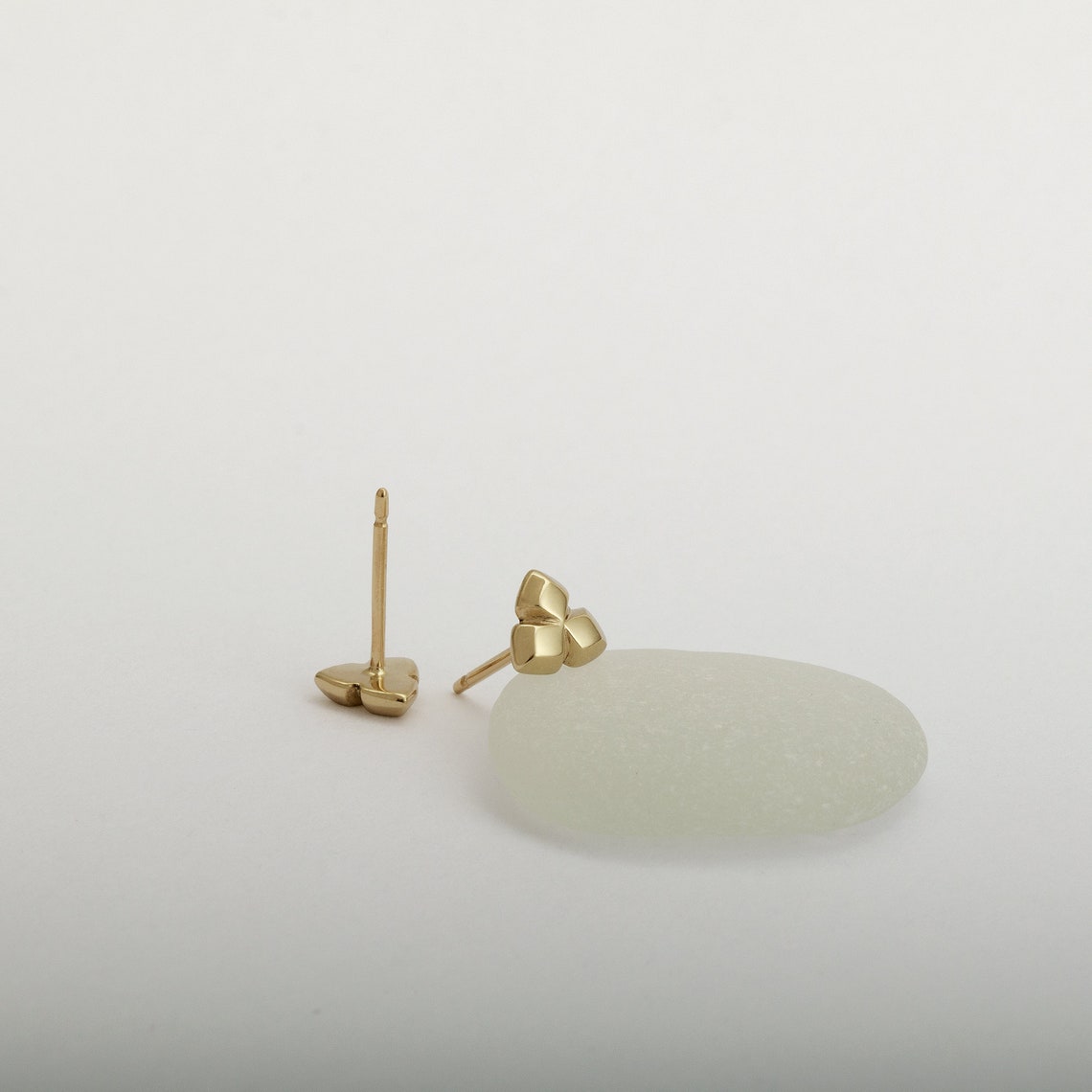 Solid Gold Stud Earrings 14k Gold Post Earrings Small Gold - Etsy