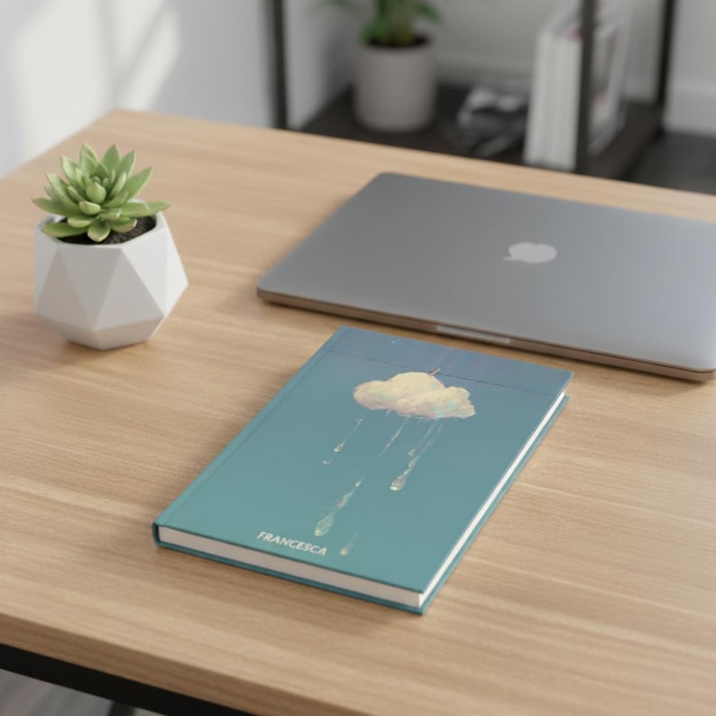 Personalized Cloud Journal: Aesthetic Rain Notebook, Custom Writing Diary - Etsy