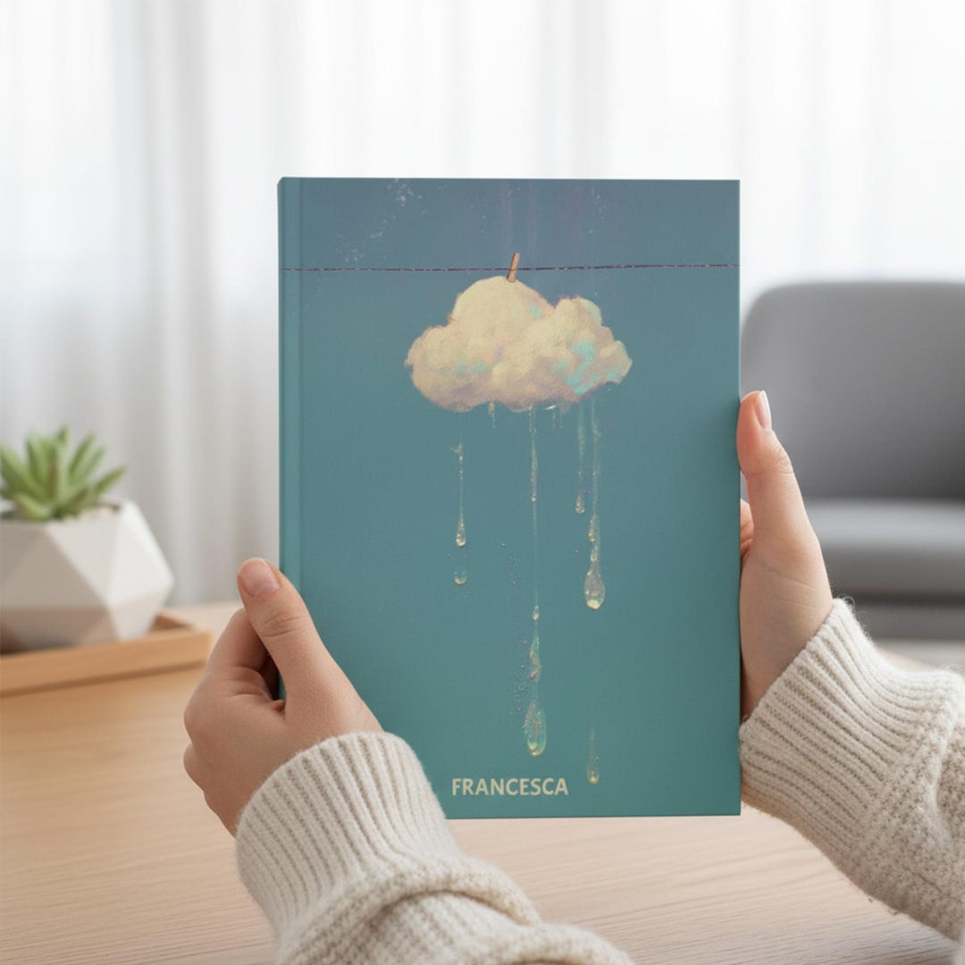 Personalized Cloud Journal: Aesthetic Rain Notebook, Custom Writing ...