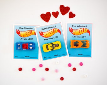 Hot wheels valentine | Etsy