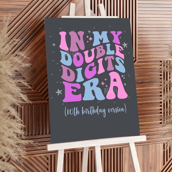 Double Digit Birthday Poster - Etsy