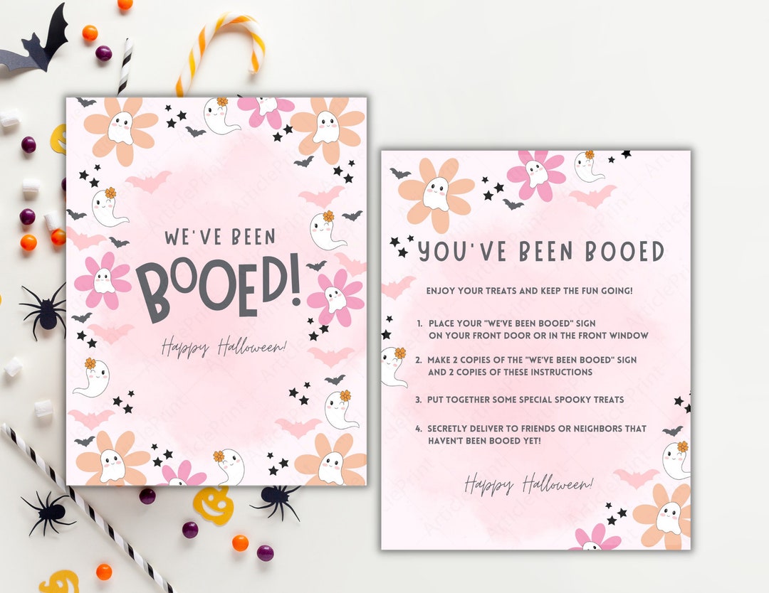 Editable You've Been Booed Signs, Printable Booed Signs, We've Been ...