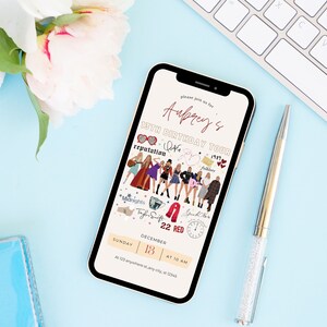 Editable Birthday Era Invitation, Taylor Swift Birthday Invitation, Era ...