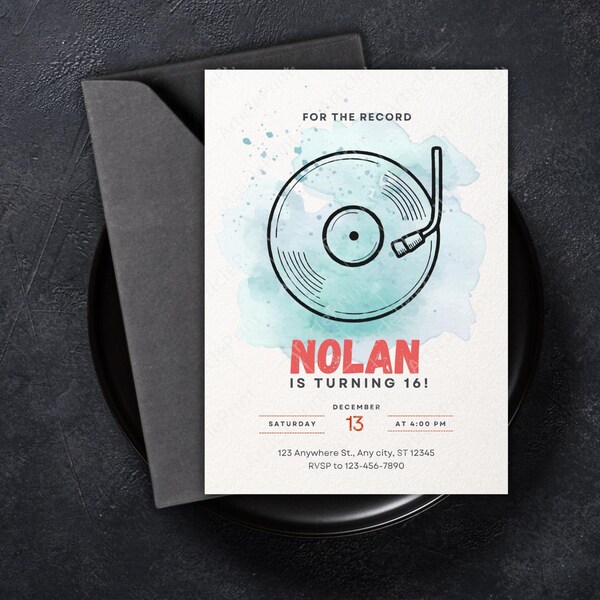 Vinyl Record Invitations - Etsy