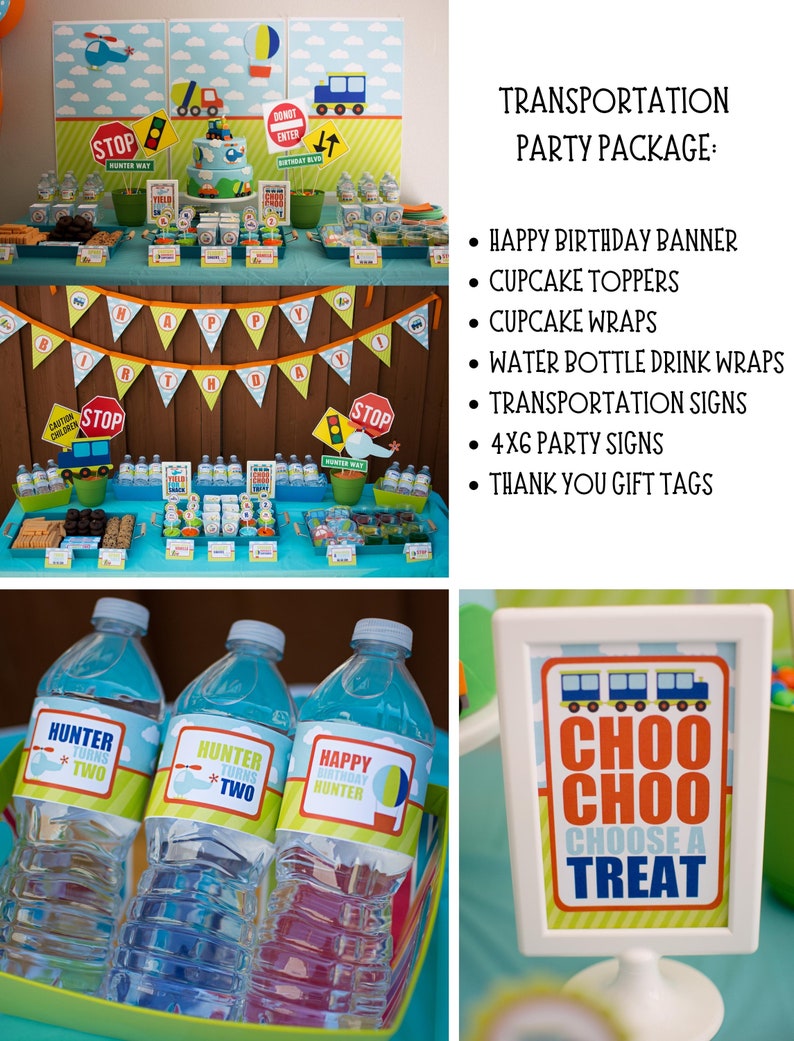 Digital Transportation Party Bundle Truck Party Car Party - Etsy
