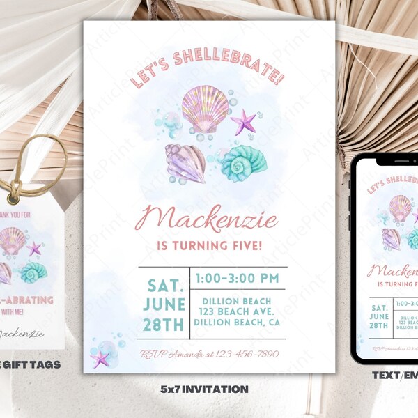 Shell Invitations - Etsy